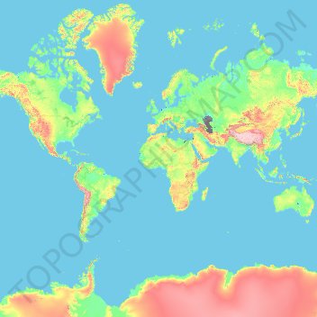Gratis topografisk karta, höjd, relief